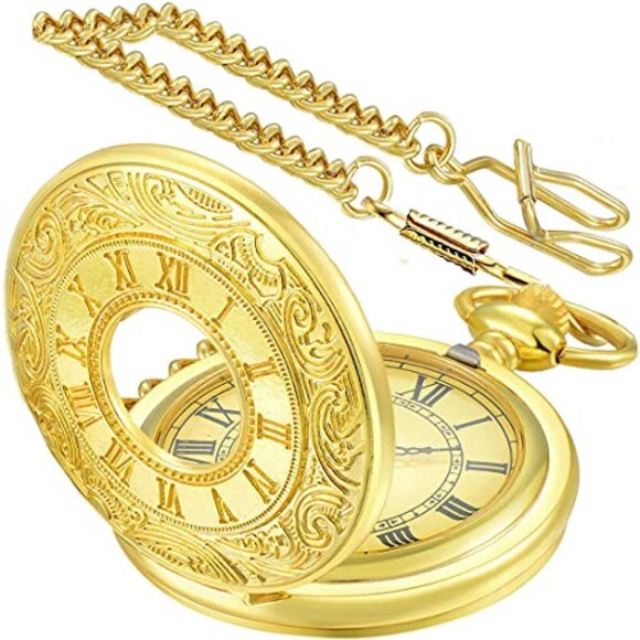 Accessories | Vintage Pocket Watch Roman Numerals Scale Quartz Pocket ...
